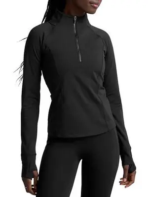 Beyond Yoga Pacer Fleece Quarter-Zip Pullover Black