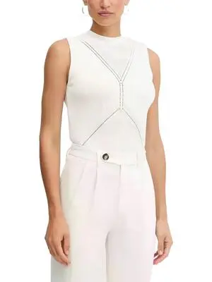 Guess Knitted Sleeveless Top - White