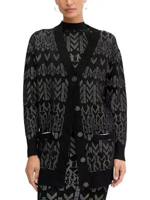 Guess X Marciano Logo-patterned Cardigan - Black