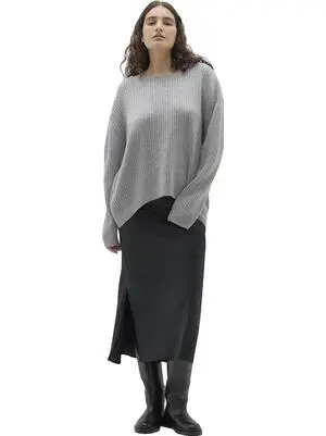 Naked Cashmere Campbell Ribbed Crewneck Cashmere Sweater - Shadow Heather
