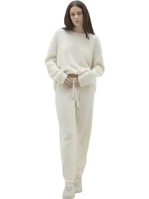 Naked Cashmere Heidi Ribbed Jogger Pant - Ecru
