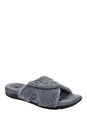 STRIVE Zoey Faux Fur Slippers - Charcoal