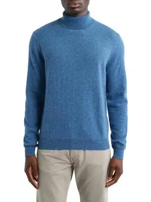 Scott Barber Cashmere Turtleneck - Blue Donegal