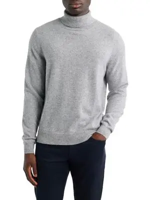 Scott Barber Cashmere Turtleneck - Grey Heather