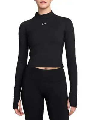 Nike Pro Dri-fit Funnel-neck Top - Black/white