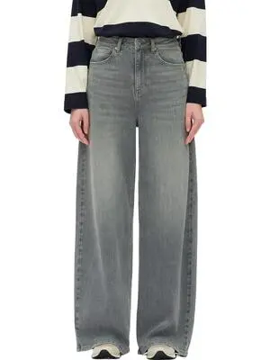 BAYEAS High-waist Wide-leg Jeans - Vintage Gray