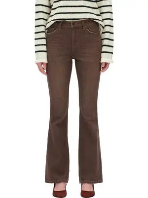BAYEAS High-waist Flare Leg Jeans - Dark Khaki