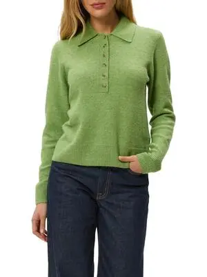 Michael Stars Margie Polo Sweater - Poppy