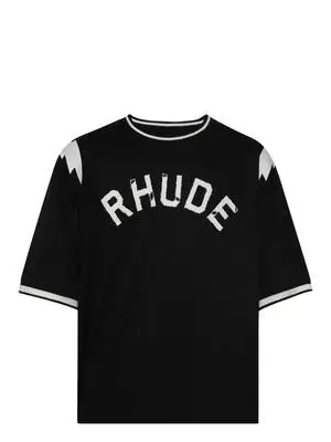 Rhude Lightning Ringer T-shirt - Black