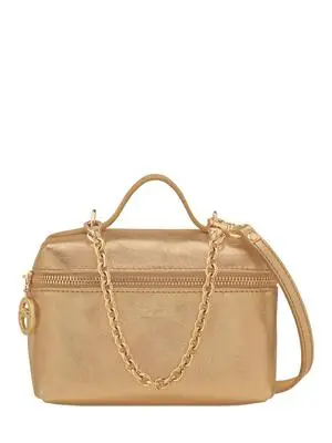 Longchamp Le Pliage Xtra Leather Crossbody Bag - Gold