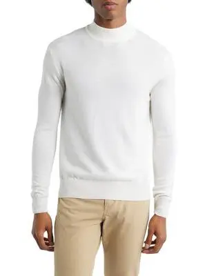AURELIEN Cashwool® Mock Neck Sweater - Ivory
