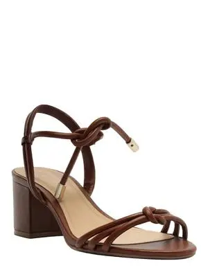 AREZZO Camila Mid Heel Tie Sandal - Warm Toffee