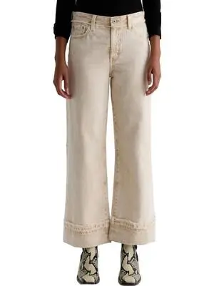 Ag Saige Ankle Wide-leg Jeans - Sulfur Melange Camel