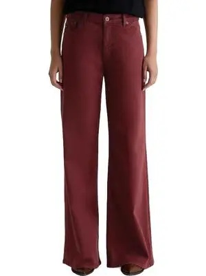 Ag Saige Wide-leg Jeans - Cranberry
