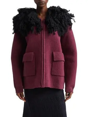 DIOTIMA Wool-blend Cardigan - Barolo