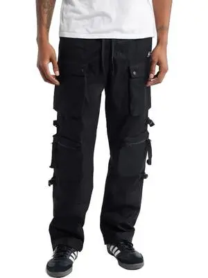 ICECREAM Big Bag Cotton Twill Cargo Pants - Black
