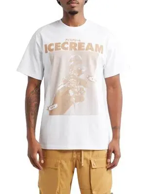 ICECREAM Sip Cotton Graphic T-shirt - White