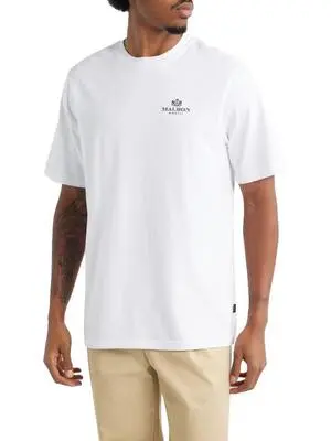 MALBON Bermuda Monarch Cotton Graphic T-shirt - White