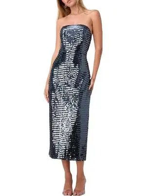 Cami Nyc Circe Sequin Strapless Dress - Coal