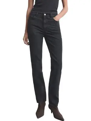 Mango Slim Fit Jeans - Black Denim