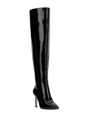 Jessica Simpson Pointed Toe Over-the-knee Boots - Black Patent