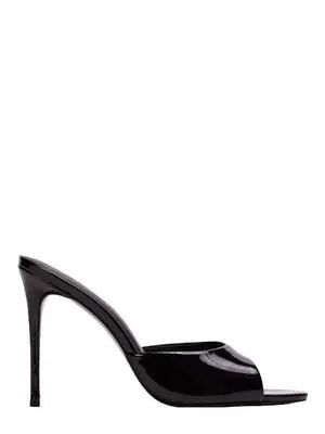 BLACK SUEDE STUDIO Jazz 100 Patent Mule - Black Patent Leather