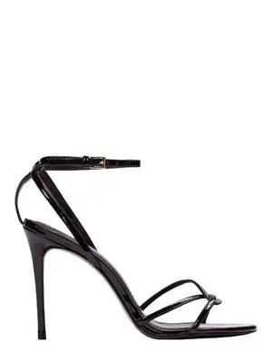 BLACK SUEDE STUDIO Miley 100 Patent Sandal - Black Patent Leather