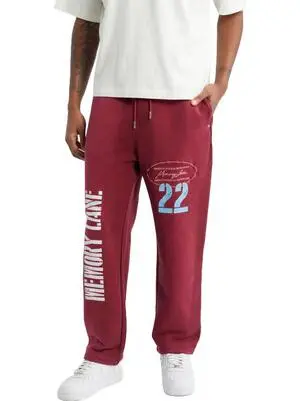 MEMORY LANE Stencil Logo Sweatpants Red