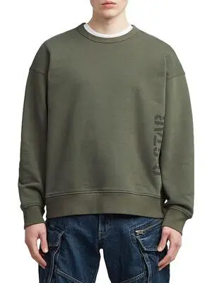 G-star Raw Sprayed 89 Loose Organic Cotton Crewneck Sweatshirt - Gs Grey