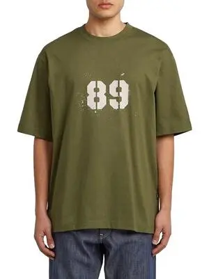 G-star Raw Sprayed 89 Boxy Organic Cotton Graphic T-shirt - Shadow Olive