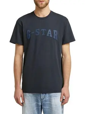 G-star Raw Felt Logo Organic Cotton Graphic T-shirt - India Ink