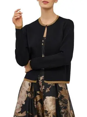 KAY UNGER Emmerson Cardigan - Black/gold