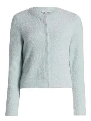 Vince Metallic Knit Cardigan - Glacier