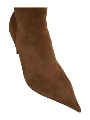 Dolce & Gabbana Devotion Suede Ankle Booties - Brown