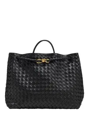 Bottega Veneta Andiamo Large Leather Tote Bag Black