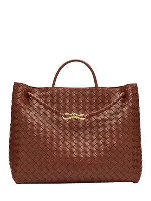 Bottega Veneta Andiamo Large Leather Tote Bag Sapele