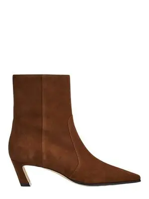 STUART WEITZMAN Stassi Suede Booties Deep Coffee