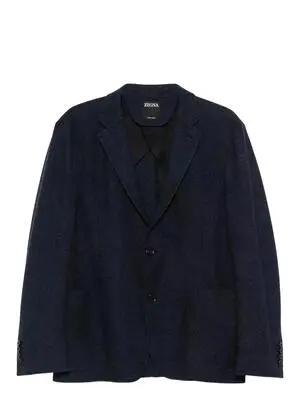 Zegna Button-fastening Blazer - Blue