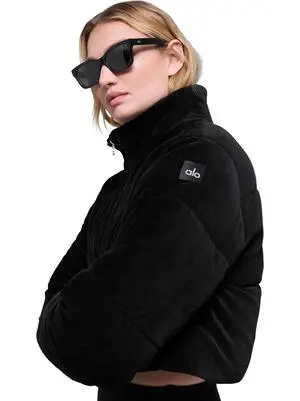 Alo Yoga Micro Corduroy Puffer Jacket - Black