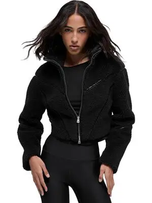 Alo Yoga Sherpa Cropped Jacket - Black