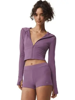 Alo Yoga Sway Full-Zip Hoodie Plum Kiss