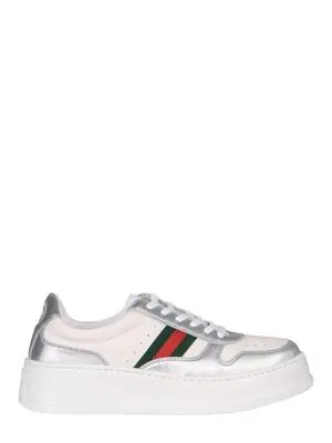 Gucci Chunky Leather Sneakers - White