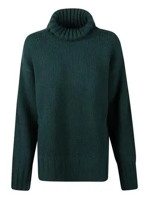 JUCCA Oversized Turtleneck Jumper - Green