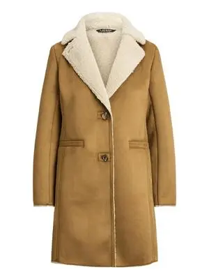 Ralph Lauren Faux Fur Trim Coat - Beige
