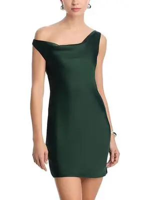 Norma Kamali Maria Mini Dress - Dark Emerald