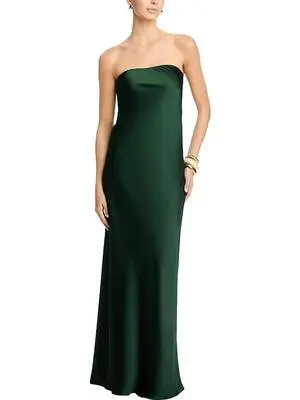 Norma Kamali Strapless Gown - Dark Emerald