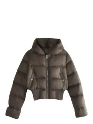 Rick Owens Giacca Piumino Hooded Jacket - Darkdust