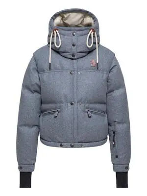 Moncler Yintab Hooded Wool Insulated Ski Jacket - Blue