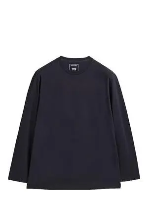 Adidas Y3 Graphic Long Sleeve Tee Shirt - Black