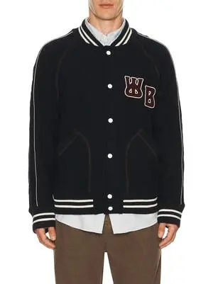 WALES BONNER October Varsity Jacket - Navy